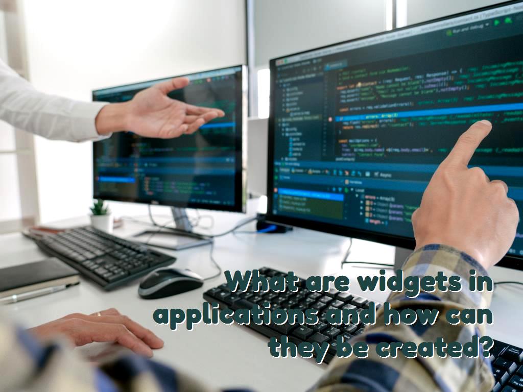 What are widgets in applications and how can they be created?