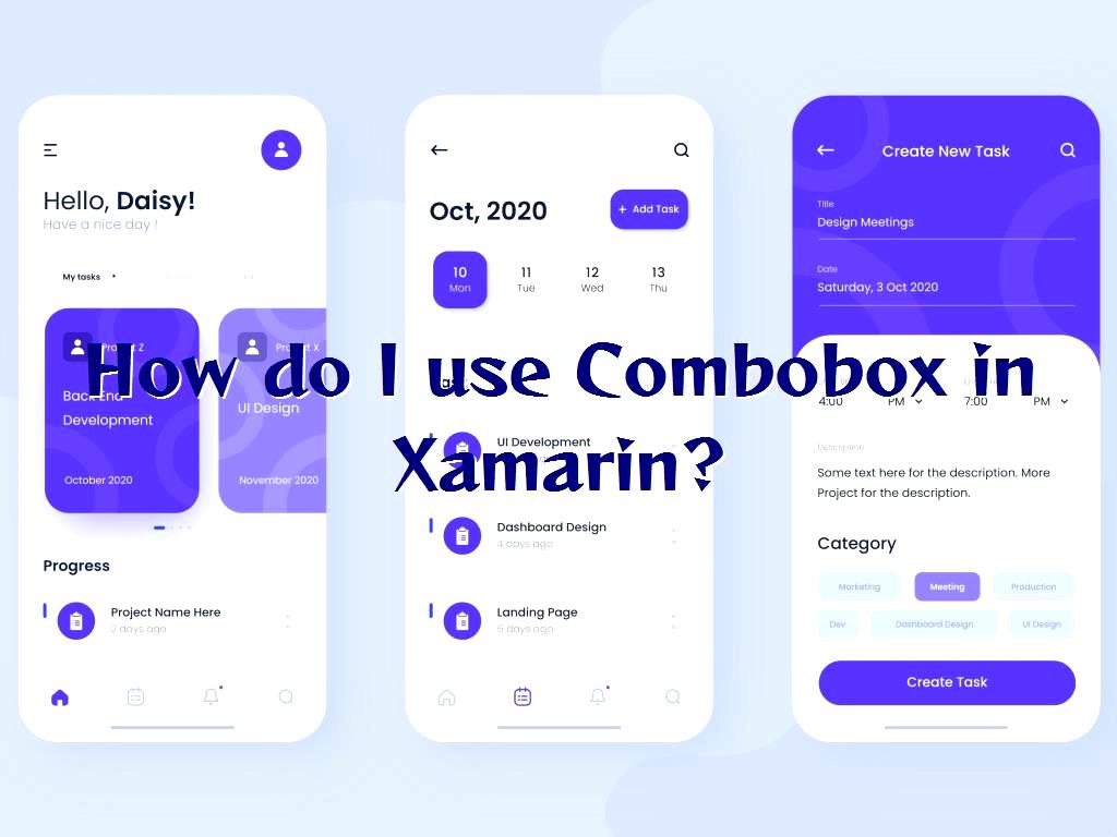 How do I use Combobox in Xamarin?